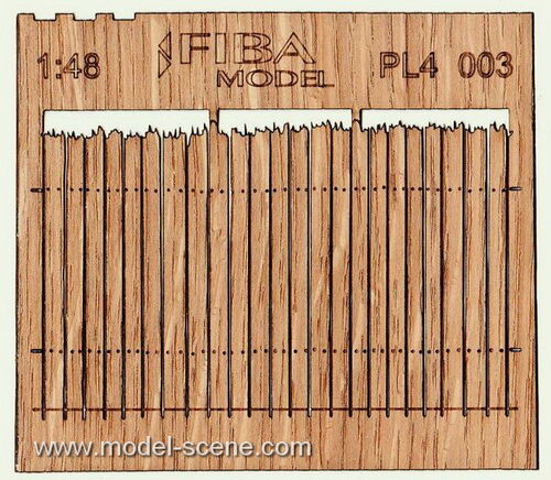 Model scene PL4-003 Rough Cut Cedar Privacy Fence - Type II