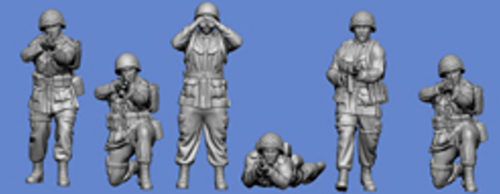 Germania-Figuren 72-WW2-201 US paratroopers firing with various weapons 6 figures