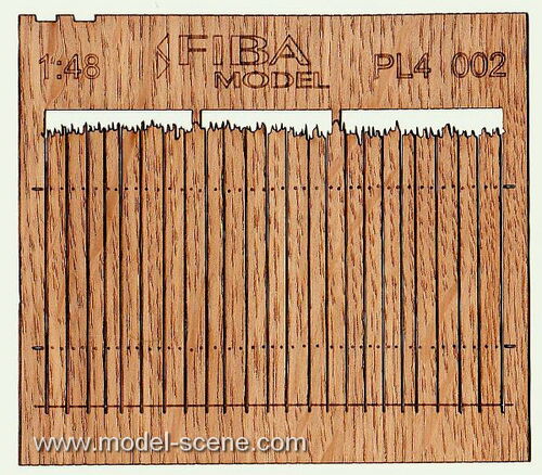 Model scene PL4-002 Rough Cut Cedar Privacy Fence - Type I