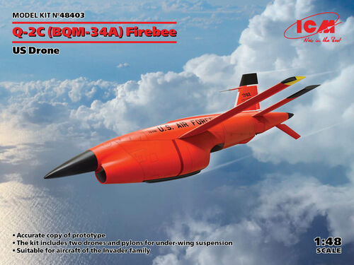 ICM 48403 BQM-34A (Q-2C) Firebee, US Drone (2 pcs) (100% new molds)