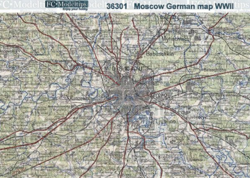 FC ModelTrend 36301 Self adhesive base, German map of Moscow WWII