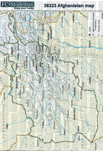 FC ModelTrend 36323 Printed self adhesive base Afghanistan map