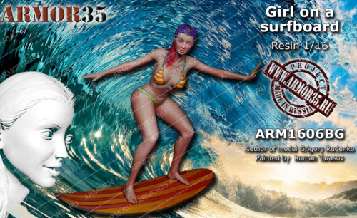 Armor35 1606BG Girl on a surfboard