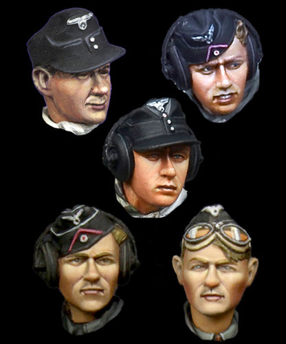 Alpine Miniatures H022 German Panzer Crew Head Set #2
