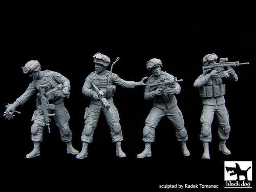Black Dog F35081 US soldiers special group team big set