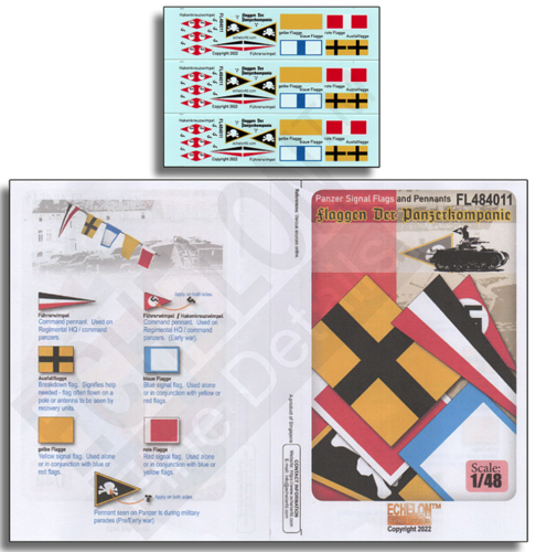 Echelon Fine Details FL484011 Panzer Signal Flags and Pennants WW2
