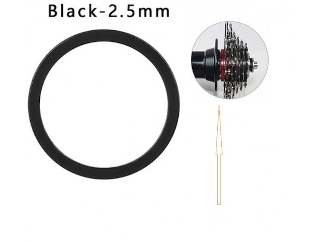 Podloška - distancer za kasetu bicikla - 2,5mm