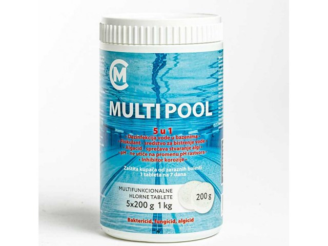 Multi Pool 200g Tablete za tretman vode u bazenima 5u1 1kg MCom