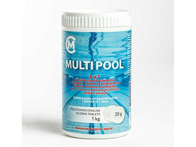 Multi Pool 20g Tablete za tretman vode u bazenima 5u1 1kg MCom
