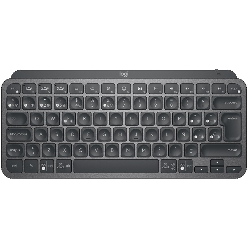 LOGITECH MX Keys Mini Minimalist Wireless Illuminated Keyboard - GRAPHITE - US INTL - 2.4GHZ BT - INTNL ( 920-010498 )