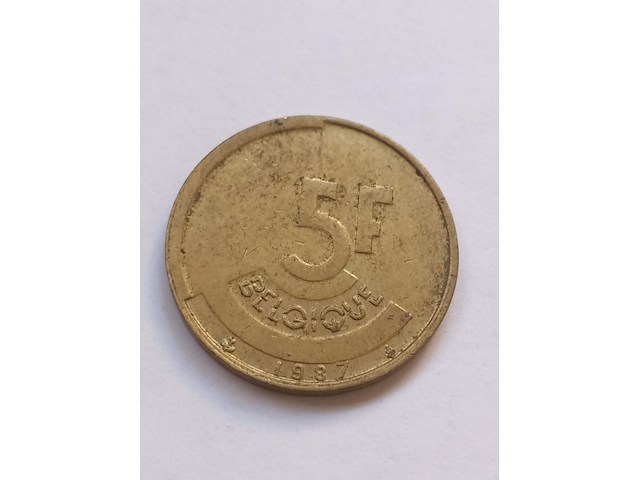 5 Franc 1987.g - Belgija -