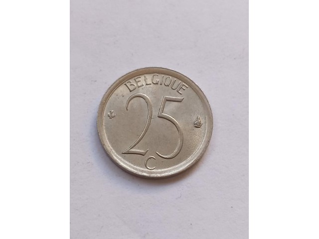 25 Centimes 1973.g - Belgija - ODLIČNA Kovanica -