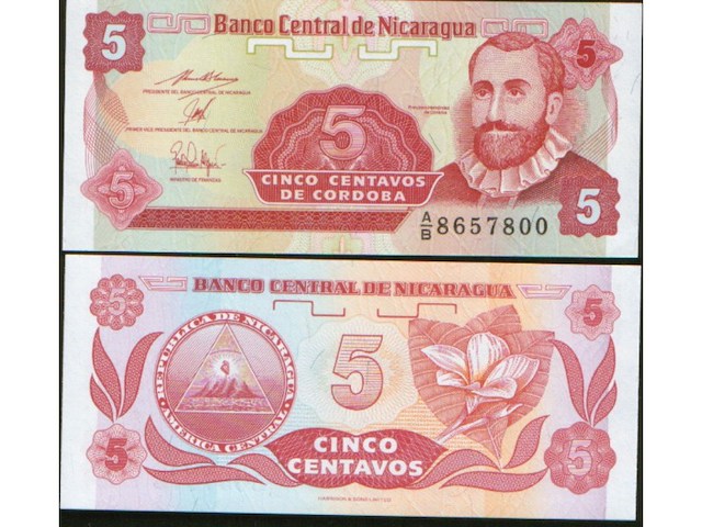 Nicaragua 5 Centavos 1991.