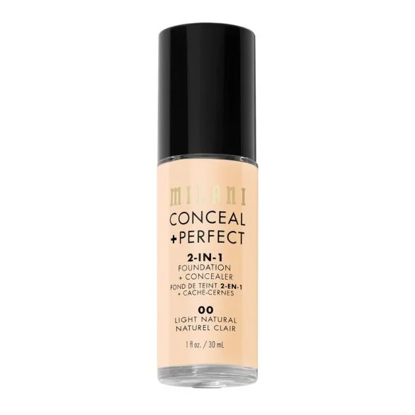 Milani conceal + perfect 2-in-1 puder za lice 00 light natural