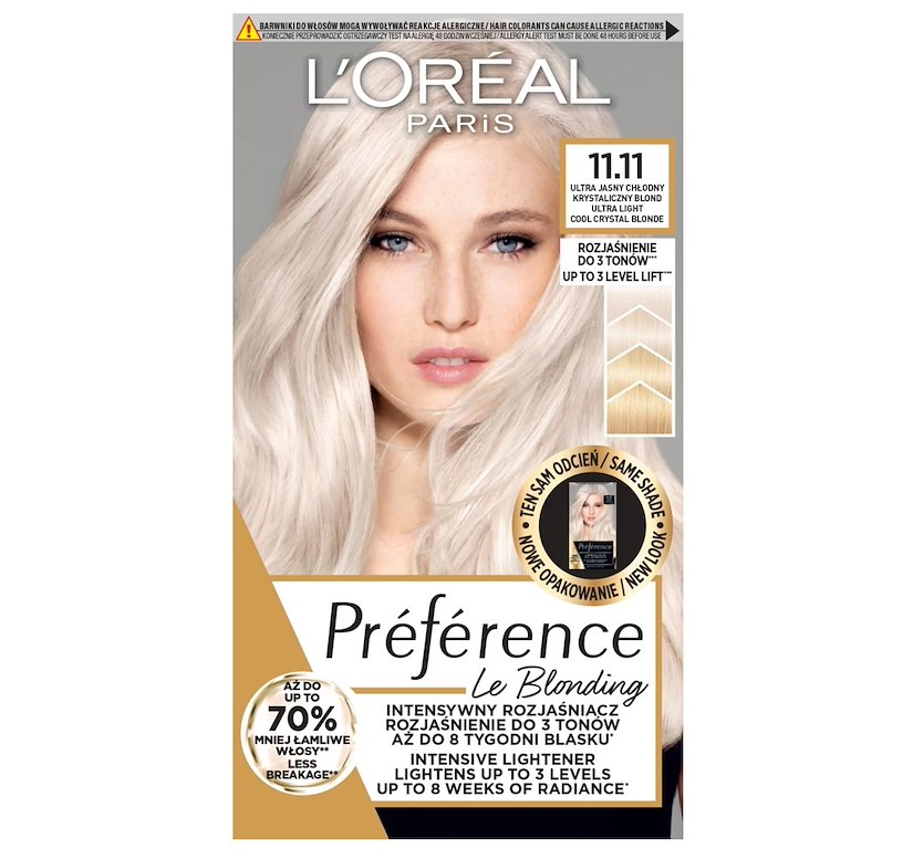 LOREAL PREFERENCE BOJA ZA KOSU 11.11 COOL CRYSTAL BLONDE