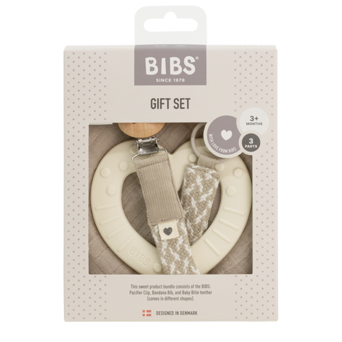 Bibs set 3/1, Ivory