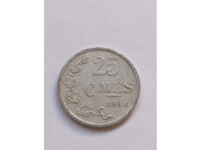 25 Centimes 1954.g - Luksemburg -