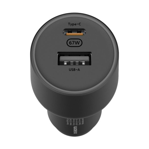 XIAOMI Auto punjač 67W (USB-A + Type-C), crna