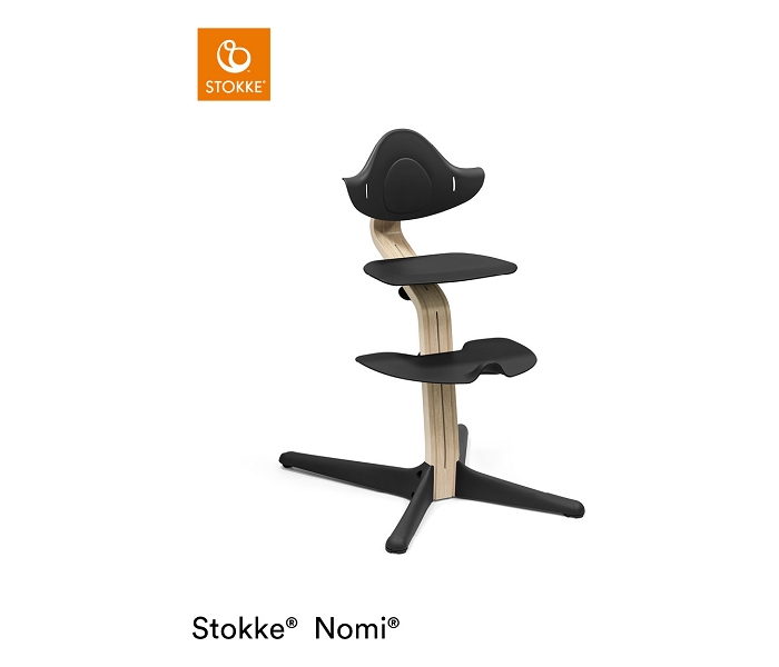 STOKKE STOLICA (HRANILICA) NOMI - NATURAL BLACK