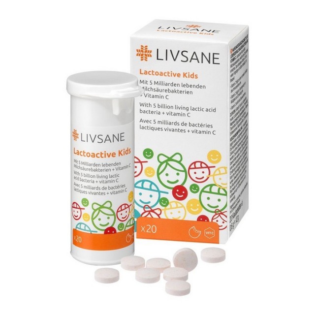 LIVSANE Lactoactive Kids 20 tableta za žvakanje