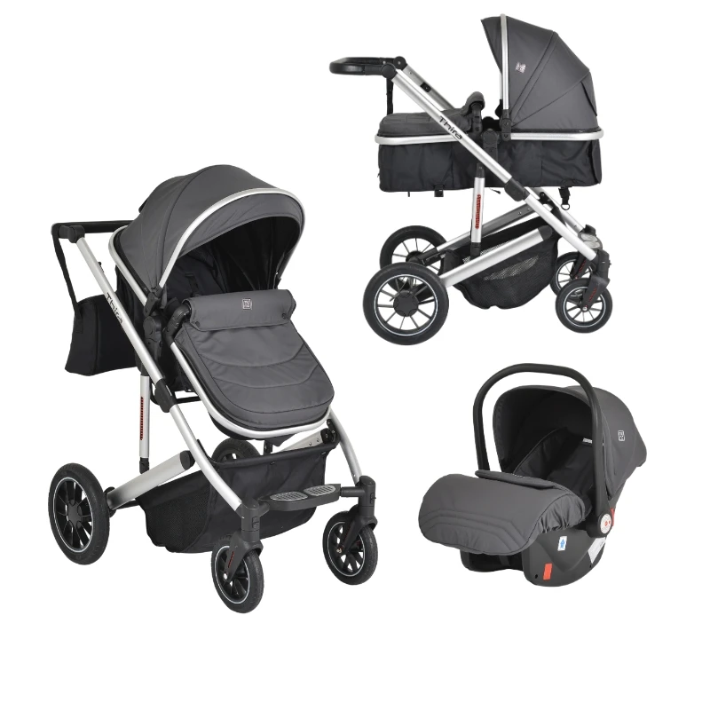 Cangaroo kolica za bebe Thira Grey 2u1, 0m+