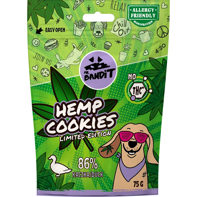 Mr.Bandit Dog Hemp Cookies Pačetina 75g