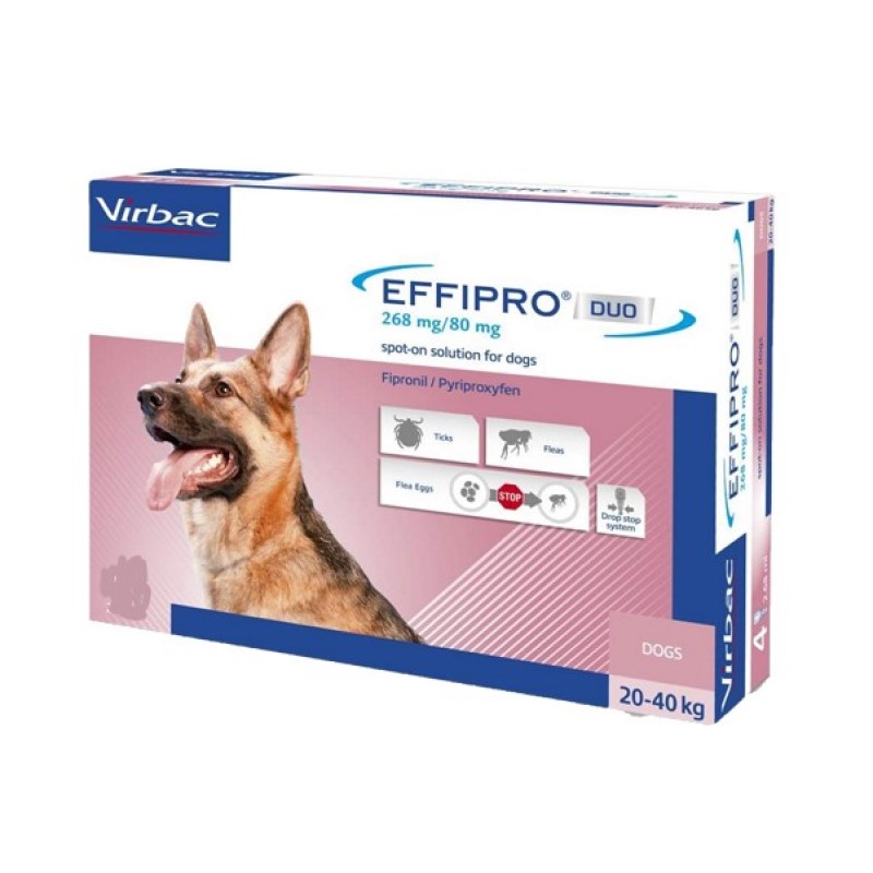 Effipro duo 20-40kg za velike pse, jedna ampula