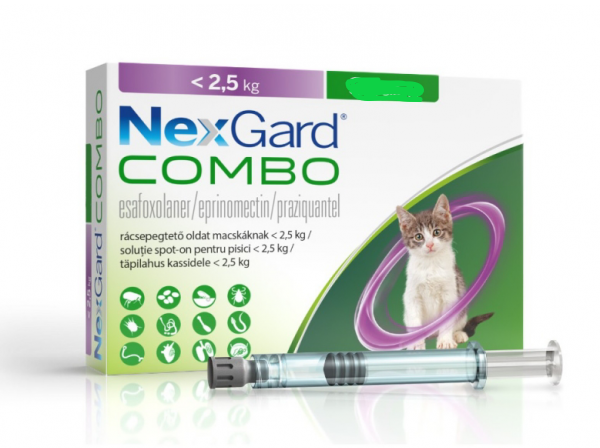 NexGard combo cat S do 2.5kg tezine, cena za jednu ampulu