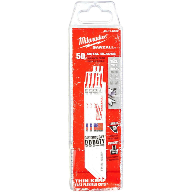 Milwaukee Listovi sabljaste testere za metal 150 mm, 14 TPI, 50 kom, 48016182