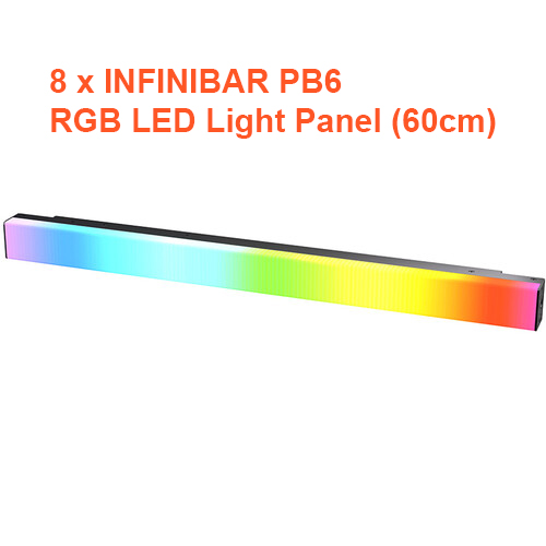 Aputure INFINIBAR PB6 RGB LED Light Panel (60cm) 8-Light Kit