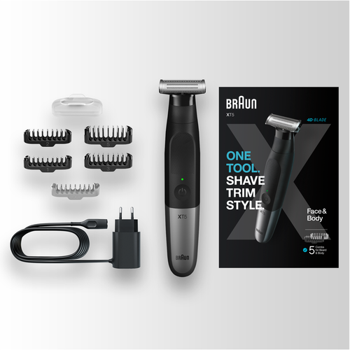 Braun XT5100 Aparat za mokro i suvo brijanje i trimer, All-in-One sa 5 nastavaka, Face&Body