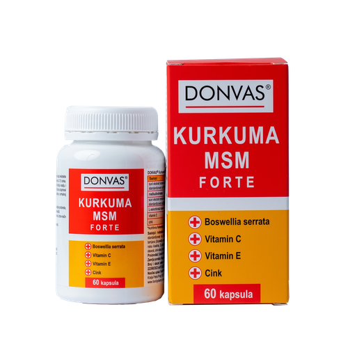 KURKUMA MSM forte DONVAS®, 60 kapsula + GRATIS KURKUMA flex gel DONVAS®, 200ml)