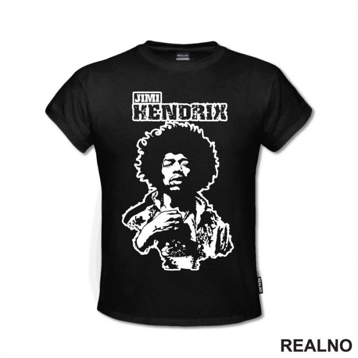 JIMI HENDRIX SILHOUETTE - MUZIKA - MAJICA