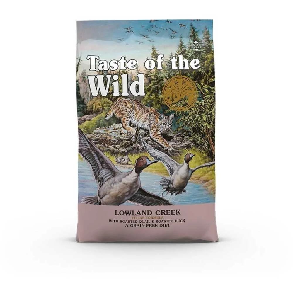 Taste of the Wild hrana za mačke Lowland Creek - prepelica i divlja patka 6.6kg