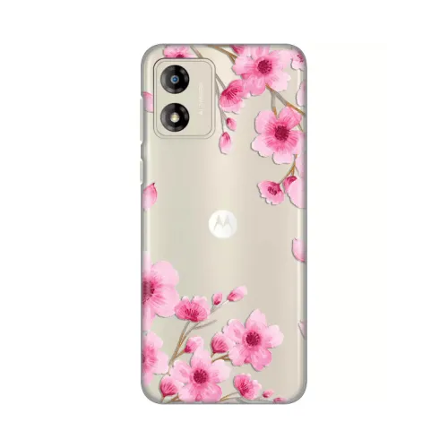 Silikonska futrola - maska print Skin za Motorola Moto E13 Rose flowers