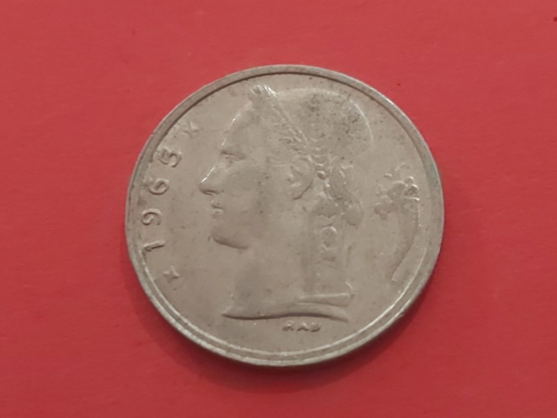 Belgija - 1 franc 1965 god