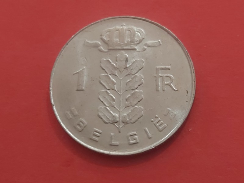 Belgija - 1 franc 1977 god