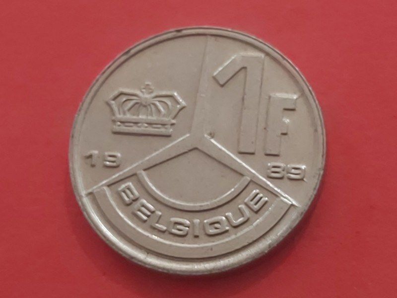 Belgija - 1 franc 1989 god