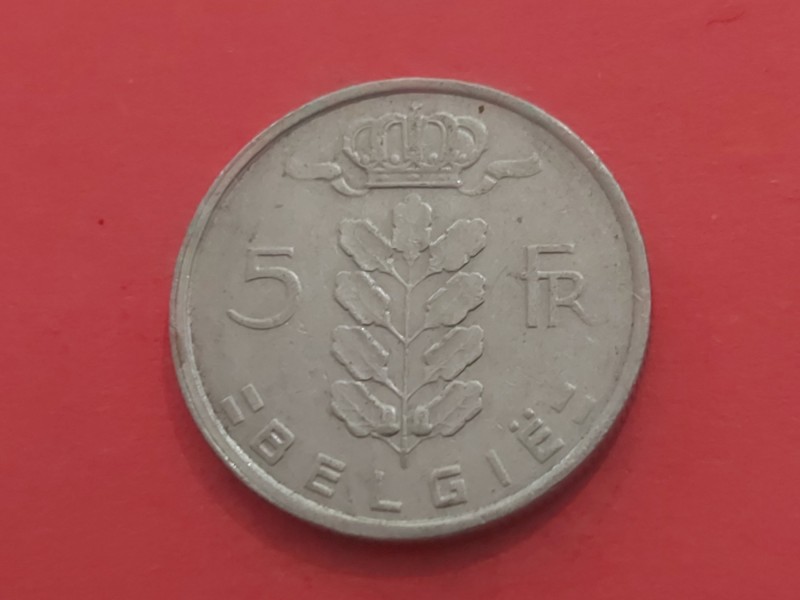 Belgija - 5 francs 1974 god