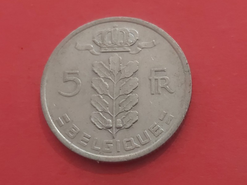 Belgija - 5 francs 1975 god