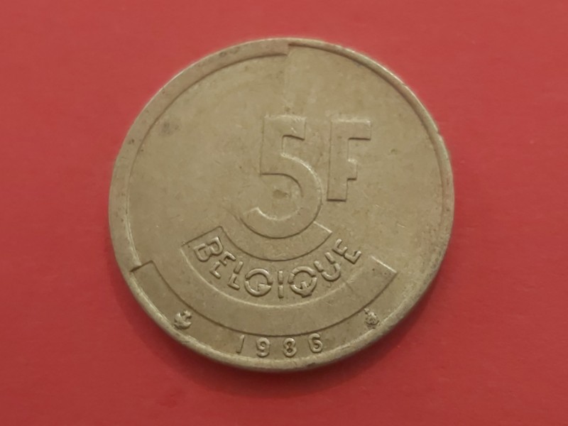 Belgija - 5 francs 1986 god