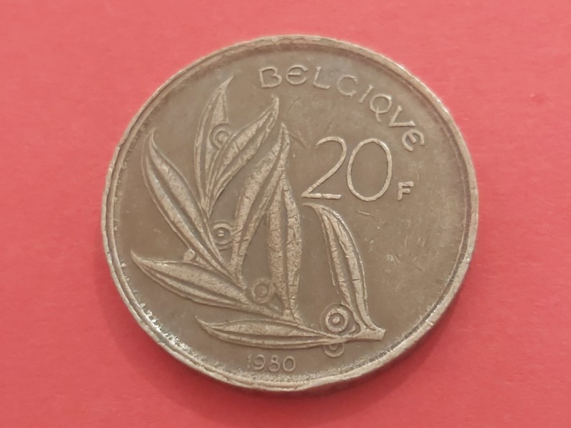 Belgija - 20 francs 1980 god