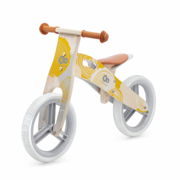 Kinderkraft drveni balans bicikl-guralica Runner 2021 – nature yellow, KRRUNN00YEL0000