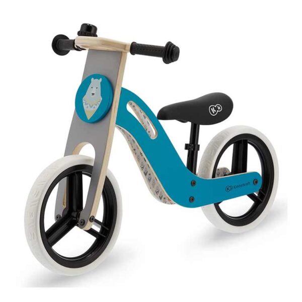Kinderkraft drveni balans bicikl-guralica Uniq – turquoise, KKRUNIQTRQ0000
