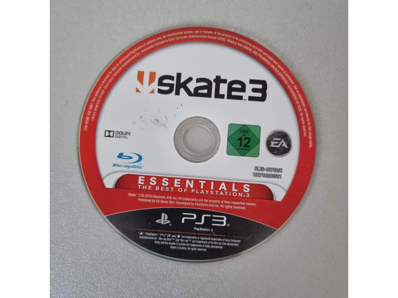 Skate 3 PS3 -samo disk-