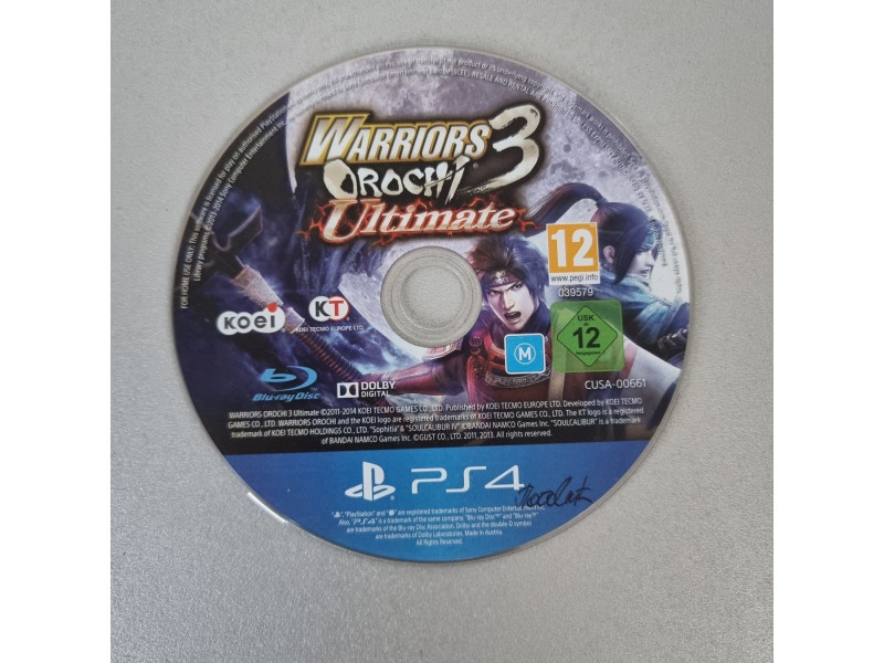 Warriors Orochi 3 Ultimate PS4 samo disk