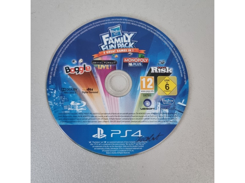 Hasbro Family Fun Pack PS4 samo disk