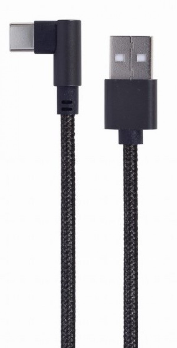 CC-USB2-AMCML-0.2M Gembird pod uglom USB Type-C kabl za punjenje i prenos podataka, 0.2 m, black