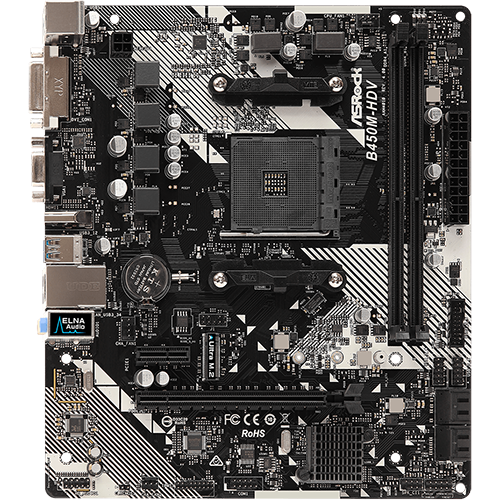 ASRock B450M-HDV R4.0 matična ploča PCIe DDR4 SATA3 GLAN 7.1 USB 3.1