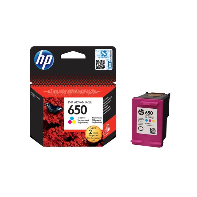 HP 650 Tri-colour Ink Cartridge | CZ102AE